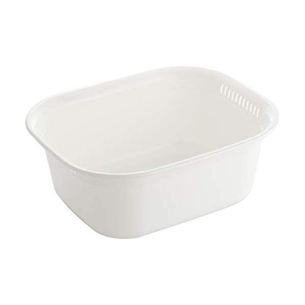 洗い桶 リス ホーム&amp;ホーム ウォッシュタブ 290×360×140mm スクエア洗い桶 食器洗い キッチン ホワイト つけ置き