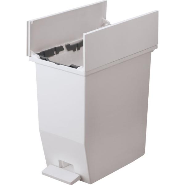 【商品名】 棚下 観音開き ゴミ箱 20L グレー ペダルダストボックス ＧＹ ごみ箱 Ｈ＆Ｈ リス かわいい おしゃれ 棚下にも置ける観音開きのゴミ箱！※商品名は「グレー」となっておりますが、実物はかなりホワイト寄りのグレーとなっておりま...