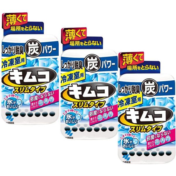【商品名】 キムコ スリムタイプ 冷凍室用 26g  冷凍室脱臭用 冷凍庫 脱臭 消臭  【×3個セット】 商品サイズ (幅×奥行×高さ) :70mm×18mm×145mm原産国:日本内容量:26gブラント名: キムコメーカー名: 小林製薬...