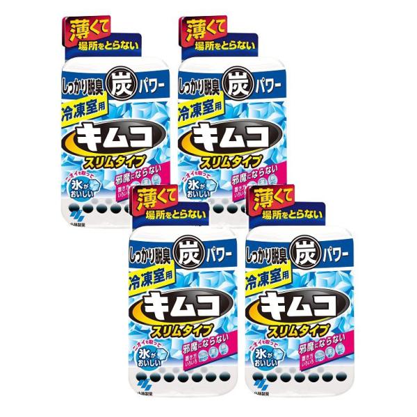 【商品名】 キムコ スリムタイプ 冷凍室用 26g  冷凍室脱臭用 冷凍庫 脱臭 消臭  【×4個セット】 商品サイズ (幅×奥行×高さ) :70mm×18mm×145mm原産国:日本内容量:26gブラント名: キムコメーカー名: 小林製薬...