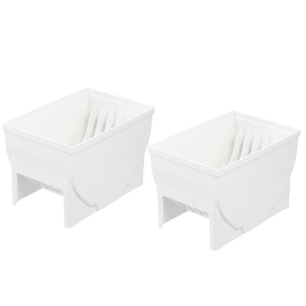 【商品名】 トトノ 収納 引き出し用 ディッシュスタンドR レギュラーホワイト お皿立て キッチン収納 食器収納  【×2個セット】 【サイズ】21×14×14H(cm)【素材】ポリプロピレン【生産国】日本【お手洗い方法】食洗機対応【対応食...