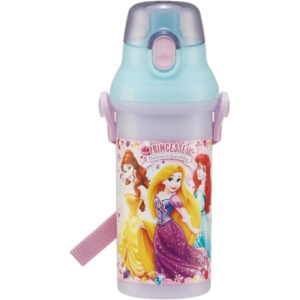 【商品名】 水筒  直飲み プラスチック 大容量 480ml プリンセス 24年 ディズニー 女の子 食洗機対応 キッズ 幼児 ワンタッチ skater スケーター PSB5SANAG 子供 こども 子ども キッズ 食器洗い乾燥機OKのプラ...