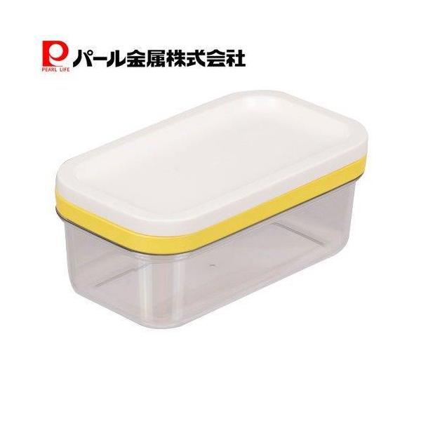 【商品名】 カットできちゃう バターケース C-1836 パール金属 バターを5ｇに切り分けそのまま保存バターを置いて、フタでギュット押すだけで手を汚さずに約5gに薄切りカット。そのまま冷蔵庫で保存可5gカットなので、ホームベーカリーや料理...