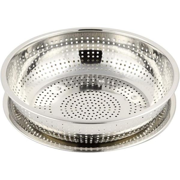 【商品名】 パール金属(PEARL METAL) ザル・トレー シルバー 製品サイズ:(約)ザル/外径28.5×高さ7cm、トレー/外径28×高さ2cm ステンレス製盛り付けの器 ザル・トレー 食の幸 HB-4067 パール金属【商品説明】...
