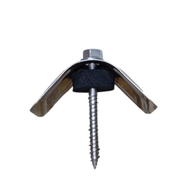 波板を木材の土台に固定するための専用ビスで、ステンレス製（SUS304)スレート小波専用座金、ビス本体はサビにくいステンレス製（SUS410）、そして波板の山部を貫通して固定するのが特徴で、主に屋根や外壁の波板（鉄板、塩ビ、ポリカなど）の取...