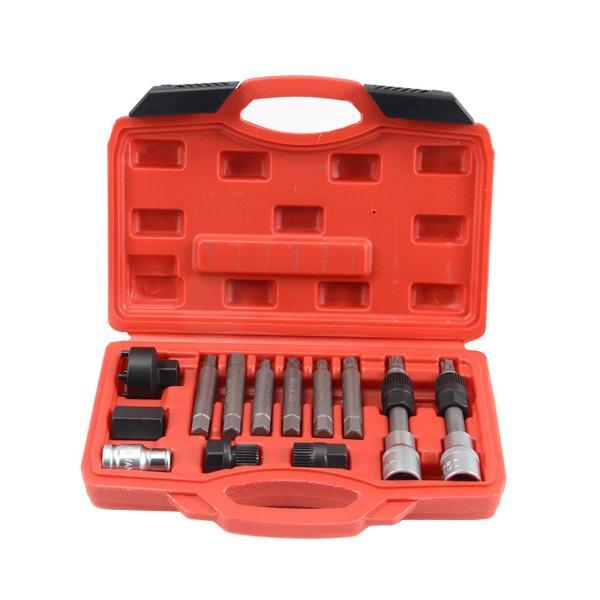 説明:[完全セット]: 車のオルタネーターのメンテナンスに必要なオルタネータープーリー取り外しツールキット13点. [プレミアム素材]: オルタネータープーリー取り外し修理ツールはスチール製で.強度が高く頑丈なので.どんな修理作業にも自信を...