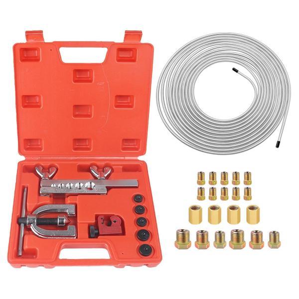 説明:[ダブルおよびシングルフレアツールキット:優れた安定性を備えた銅管を拡張するために設計されたプロのグレードツール銅管の膨張と形成.作業効率の大幅な改善 copperチューブエキスパンダー:3/16インチの自動修理ブレーキに適しています...