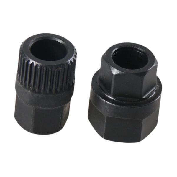 説明:[サイズ情報]33Tソケットホイールプーリー取り外しツールの寸法は約3cmx1.9cm/1.18インチx0.75インチ.六角ベースホイールプーリー取り外しツールは2.9cmx2.1cm/1.14インチx0.83インチです. [ユニバー...