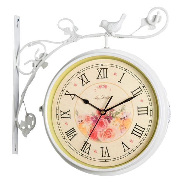 説明:これは金属製のアンティーク壁掛け時計です.サイズ:31x31cm / 12.20x12.20inch.時計DIA:18cm / 7.09インチ両面デザイン:両面が目に見える.HDガラス時計の顔.クリアで透明ポインタとローマ数字ダイヤル...