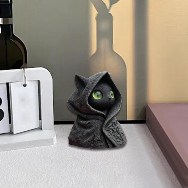 説明:[精巧]: フード付きのマントと印象的な目が特徴の猫の像が魅力を添えます. [樹脂構造]: 樹脂で作られたこのフード付き猫の置物は.丈夫で軽量です. [あらゆる機会の装飾]: パーティーのディスプレイを飾る黒猫の置物.あらゆる機会に最...
