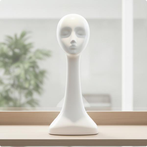【製品概要】: 洗練されたホワイトカラーと滑らかな質感が特徴の、美しいシルエットを持つディスプレイ用マネキンです。【主な機能】: ウィッグの型崩れを防ぎ美しく保ちつつしく保管できる、実用性にマネキンヘッドとしてご活用いただけます。【デザイン...