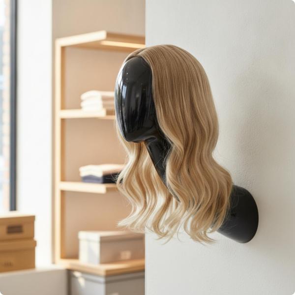 【製品概要】: 美しいロングネックデザインが特徴の壁掛けマネキンヘッドです。省スペースで効率的な展示を可能にし、空間をスタイリッシュに演出します。【主な機能】: ウィッグや帽子、ヘッドウェアの形状を美しく保ちながら展示できる壁掛けウィッグス...