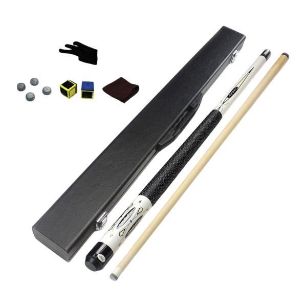 説明:[セット内容]このビリヤードキューセットには.1/2スプリットビリヤードスティック2セクション.チップ4個.チョーク2本.グローブ1個.ビリヤードスティックを収納するケース1個.拭き取りクロス1枚が含まれています.ケースは1/2スプリ...