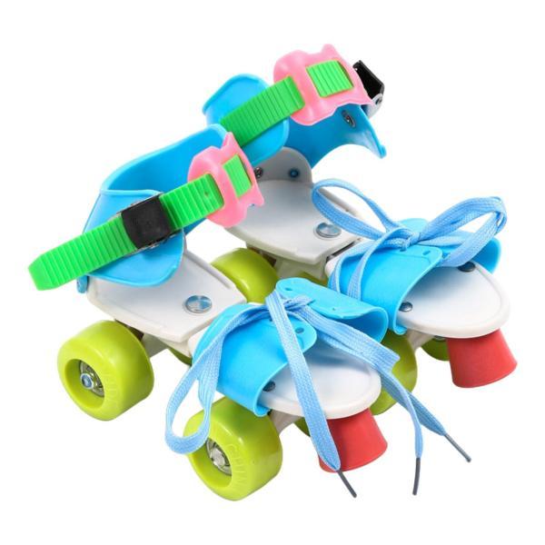 説明:[子供用サイズ調整可能]: この子供用2列ローラースケートはサイズ調整可能で.靴のサイズ22-32(靴の内側の長さ16-21cm)に対応し.3-6歳のお子様に適しています.この機能により.お子様が快適にフィットします. [便利なデザイ...