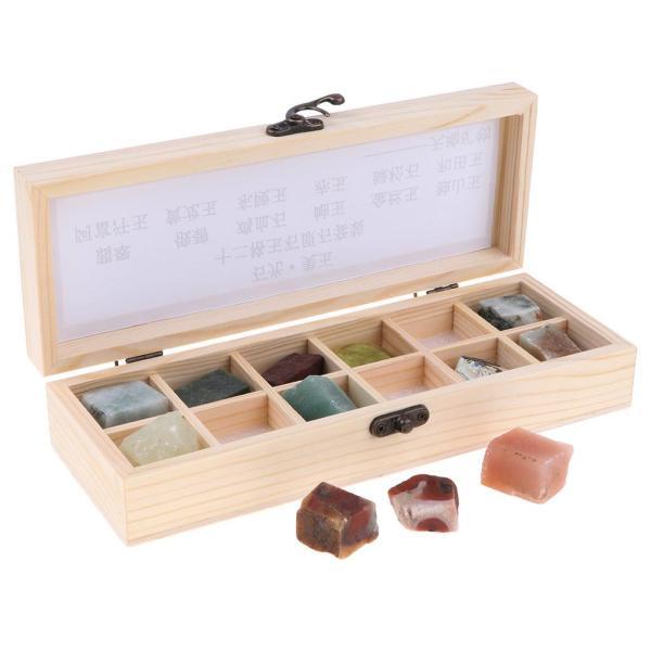 説明: Geology Science Kit Collectionには.12種類の鉱物と岩石試料が含まれています各サンプルはコレクションインデックスシート上で識別されますサンプルの長さは約2〜3cmです標本には.翡翠石/ロシア翡翠/ He...