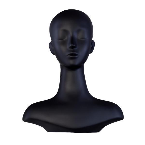【用途】: 店舗什器として使いやすい頭肩バストで、帽子やスカーフ、ウィッグなどのディスプレイに適したシンプルなマネキンバストです。【素材】: PVCバスト仕様で、軽量ながら扱いやすく、滑らかな表面が見た目をすっきり整えます。【デザイン】: ...