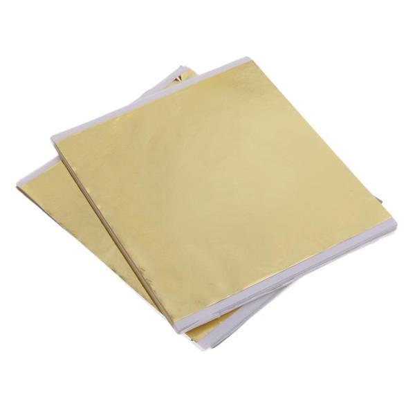 説明:素材: 合金;サイズ: 各葉約. 5.5×5.5インチ/14×14cm模造金箔.主成分はアルミニウム.自宅で家具を美しい新しい外観の金の宝物に復元し.工芸品をより輝かせます木.ガラス.額縁.壁.天井.その他工芸品など.さまざまな素材の...