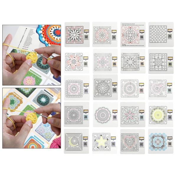 説明:[クラフト愛好家へのギフト]: このかぎ針編みの指導キットは.かぎ針編みや編み物に情熱を抱く人への理想的なプレゼントで.創造的で楽しい体験を提供します. [素材]: グラニーカードデッキは紙素材で作られており.クラフト中に長持ちし.使...