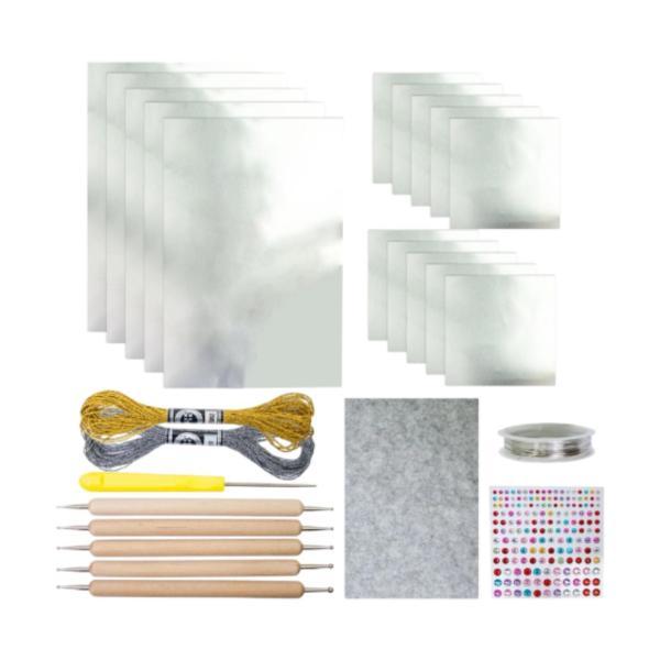 説明:[素材]: アルミホイルで作られたこのDIYキットは.長期間の使用に耐える丈夫な工芸品を作ることができます. [柔軟性と耐久性]: アルミニウム金属工芸品は柔軟性と強度を兼ね備えています.立体的なレリーフや複雑な構造物の製作に最適です...