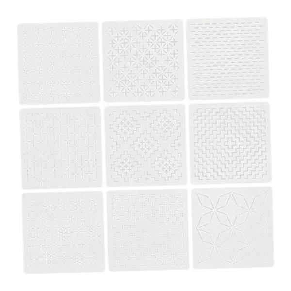 説明: [豊富な種類]刺し子ステンシルキットには.9 つ??のユニークで優れた幾何学的な刺繍パターンが含まれており.パッチワークや刺繍プロジェクトに無限の創造的可能性を提供します. [素材]PET製の幾何学的な刺し子柄テンプレートは.丈夫で...