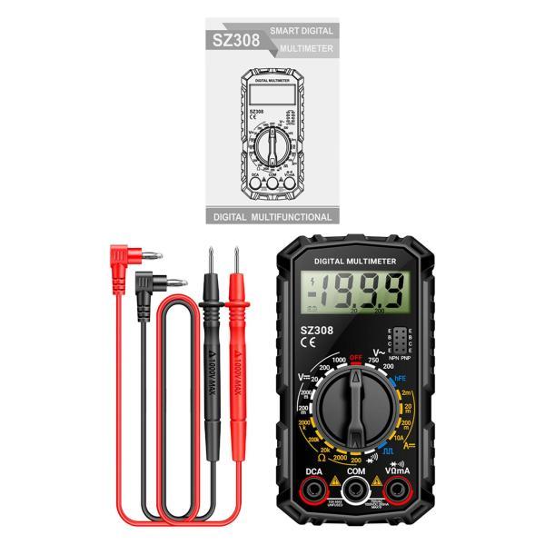 説明:[素材]:  SZ308 デジタルマルチメーターは.高品質の PP 素材のシェルで作られています.落下防止.凹型の滑り止め設計.快適なボタン.使いやすい. [多機能] DC電圧. DC電流.抵抗.ダイオード.ビープ音のオン/オフ.デー...