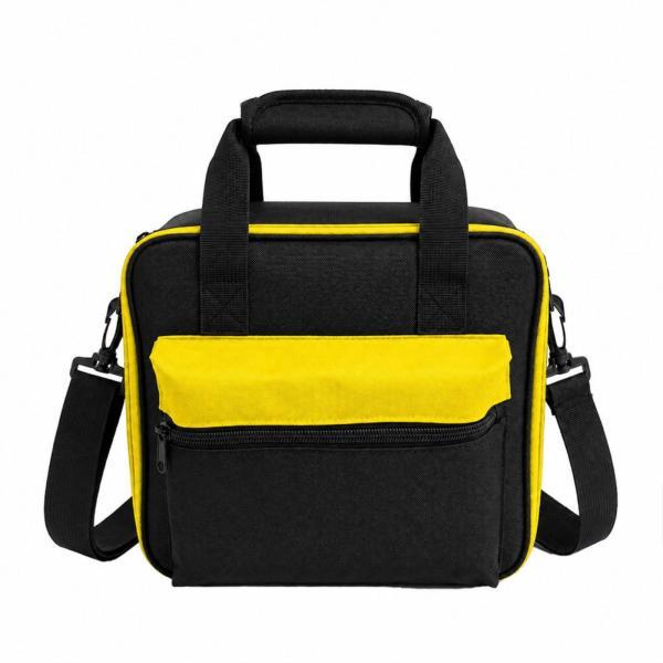 【基本構造】: 18 x 25 x 25 cmのコンパクトなサイズ感でありながら、型崩れしにくい頑丈な構造を採用した仕切り付きツールバッグです。【収納機能】: 内部にな仕切りコンパートメント、フタの裏側にメッシュファスナーポケット、さらにフ...