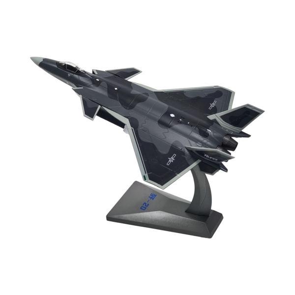 説明: モデル]:1:100スケールシミュレーションChengdu J-20ファイター航空機航空機航空機モデルコレクション. .スタンド付き]:シミュレーションDiecast Fighter Plane Model Toy Collecti...