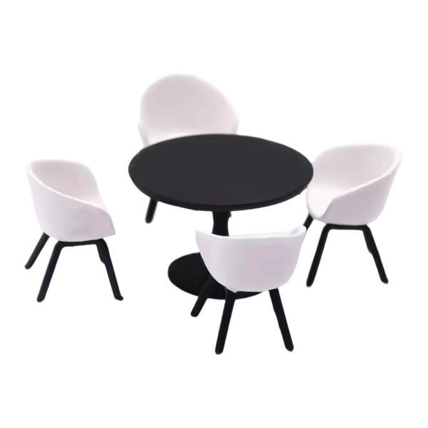 説明: [スケール]リアルな1:64テーブルチェアセットは.ミニチュアシーン.ジオラマ.モデルディスプレイに最適です. [素材]耐久性と細部までこだわった樹脂製のミニチュアダイニングテーブルチェア. [多用途]装飾.クリエイティブな写真撮影...