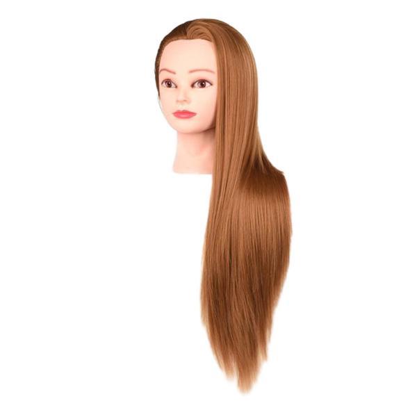 説明:[多目的]: カット.編み込み.ヘアスタイリング.洗浄.コンディショニング用の多目的理髪トレーニングヘッド (ただし.髪の染色.脱色にはお勧めしません)[素材]:ヘアバーバープラクティスヘッドは高温耐性ファイバーヘアとPVC素材で作ら...