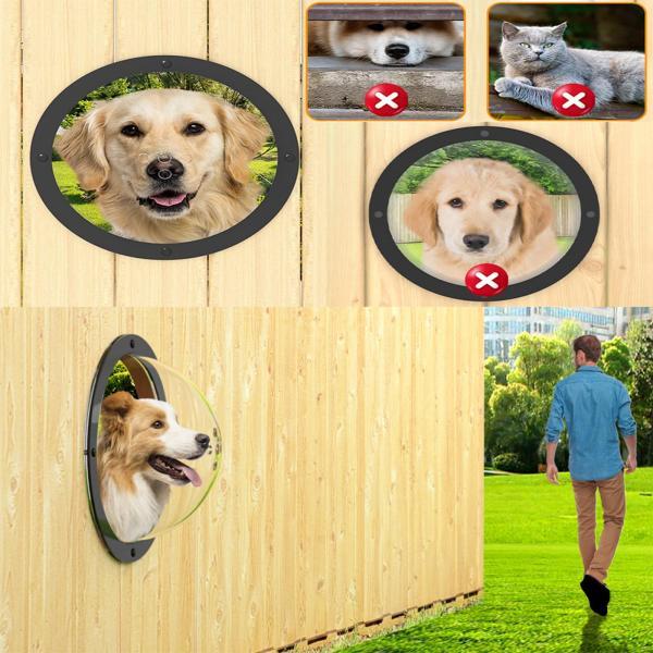 説明: 完璧なデザイン: 犬のフェンスの窓はアクリル製で.耐久性があり.透明で.黒いリングが付いています.金具が付いているので.フェンスに簡単にDIYで取り付けることができます. 取り付け簡単:パッケージには.固定用のボルトとナットが付いた...