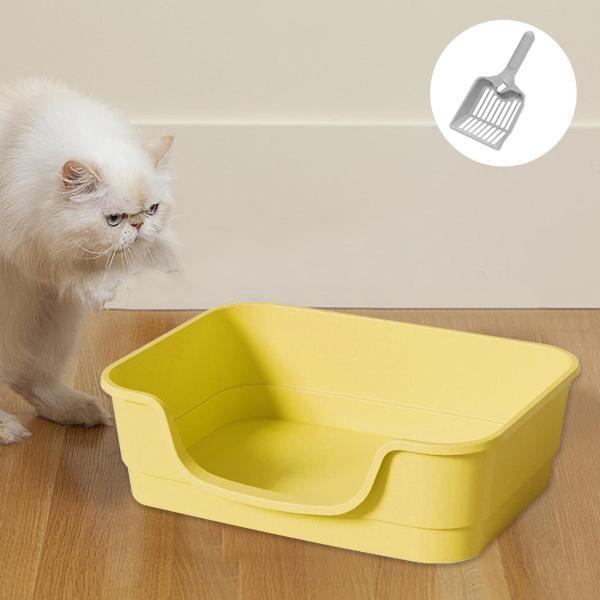 説明: [滑らかな内部デザイン]: オープントップの猫用トイレの内壁は滑らかで丸みを帯びており.掃除が簡単で.隠れた角はありません. [耐久性]: この大型猫用トイレは丈夫なPP素材で作られており.サイズは48cmx35cmx15cm/18...