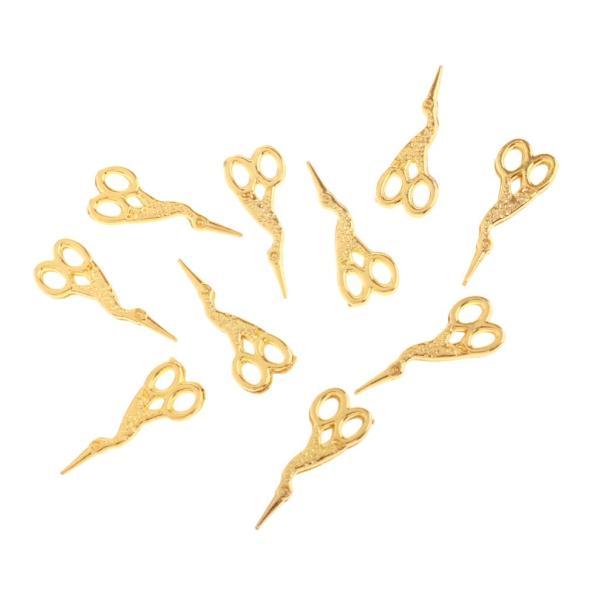 説明: 10個1/12ドルハウス金属はさみモデルミニチュアドールハウスデコレーション適切な提案:人形の家と人形の1 / 6,1 / 12 あなたのドールハウスをどの部屋にでも飾る完璧なドールハウスミニチュア 1:12または1:6ミニチュアド...