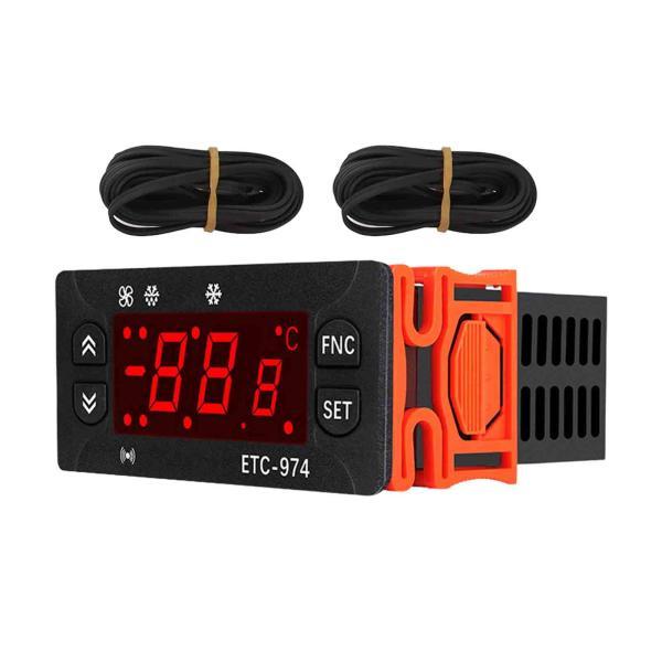 説明:[素材]: このETC-974電子デジタルディスプレイマイコン温度コントローラーはプラスチック製で.耐久性と長寿命を保証します.[製品寸法]:この温度コントローラーのサイズは77mmx32mmx58mmとコンパクトで.さまざまな環境で...