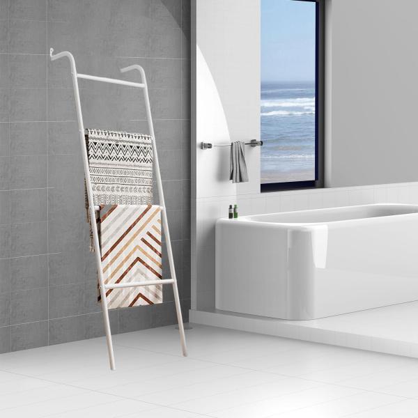 説明:[素材]ブランケットラダーは丈夫な金属で作られており.どんな環境でも長期間の耐久性と安定性を備えています. [サイズ]コンパクトなサイズ(17.32インチ×60.24インチ)のラダーシェルフは.様々なインテリアにマッチする効率的な収納...