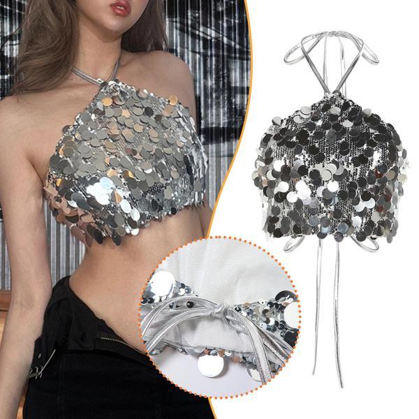 説明:[素材]スパンコールキャミトップはポリエステルとプラスチック素材で作られており.春から夏にかけての季節を通して快適で耐久性があります. [デザイン]キャミソールクロップトップは.トレンドのホルターネックとバックレスデザインが特徴で.フ...