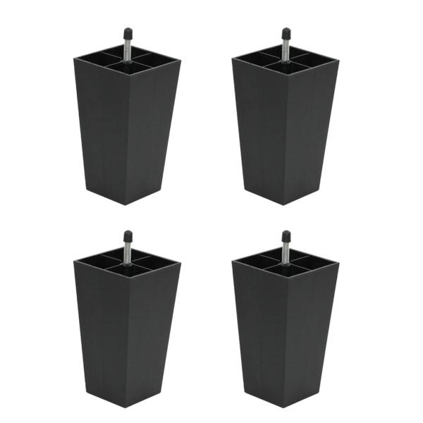 説明:1 セット (4 個) 高耐久ベッドライザーソファフィート.頑丈な構造のプラスチック製で.先細りの四角形です. M8ねじ山.ベッド.ソファ.キャビネット.ワードローブなど.4本足の家具に使用できます.高さ: 115mm/4.53インチ...
