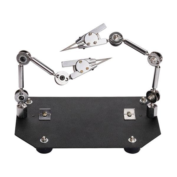 説明:[重金属ベース]: Helping Hands はんだ付けステーションはお手入れが簡単で.ゴム製サポートパッド付きの黒いベースは滑り止めと耐衝撃性があり.長期間の使用に耐えるように設計されています. [2本の強力なアーム]: サードハ...