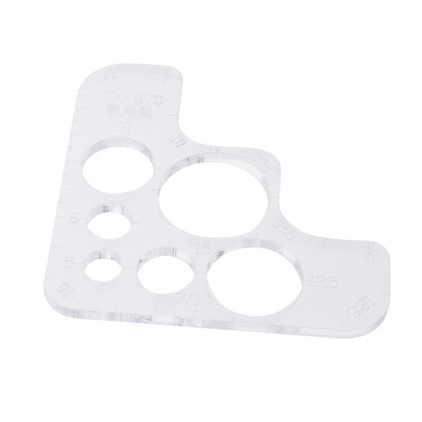 説明:DIY 透明アクリル ステンシル テンプレート パンチング 位置決め 定規 レザークラフト ツール透明なクリアカラーとサークルコーナーデザインにより.レザークラフトを簡単かつ正確にカットできます.固定間隔でステッチポイントをマークする...