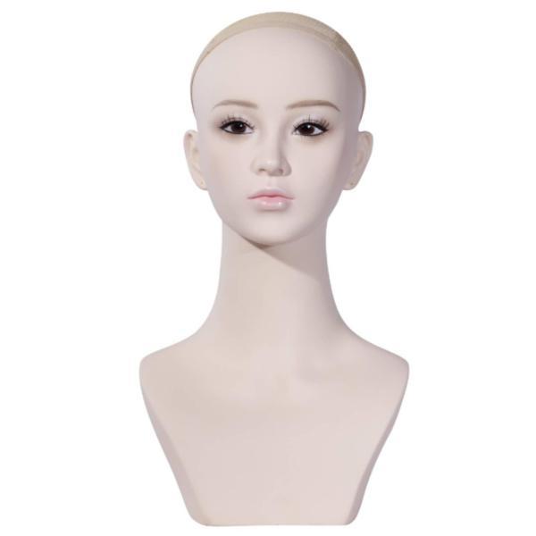 【基詳細報】: PVC製のウィッグ用マネキン頭として、店舗の展示用品やサロンのトレーニング用に使いやすい女性用頭部モデルです。【用途】: ウィッグの装着や見せ方を確認しやすい半身マネキン頭で、ヘアスタイルの見栄えを整えながら陳列できます。【...