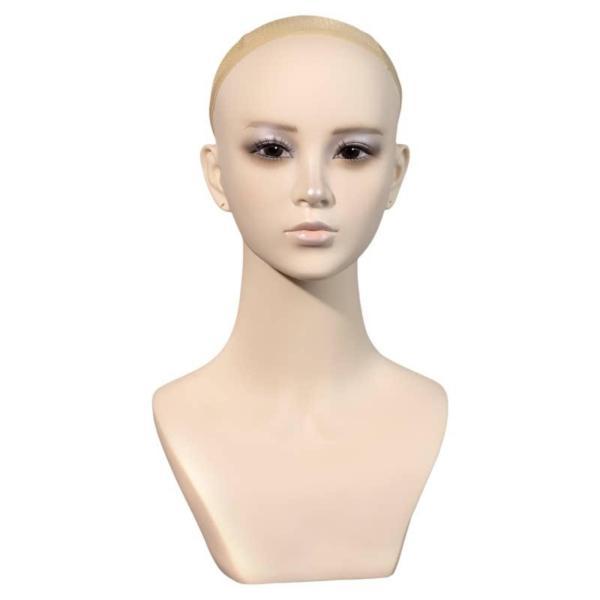 【製品タイプ】: これは美容用人形として使いやすいマネキンヘッドで、女性の顔立ちと首元を見せながら、かつらやスカーフの装飾を引き立す。【用途】: 人形頭部モデルとして、ウィッグ台頭の展示、ヘアサロンの見本、店舗ディスプレイ、撮影用の小物合わ...