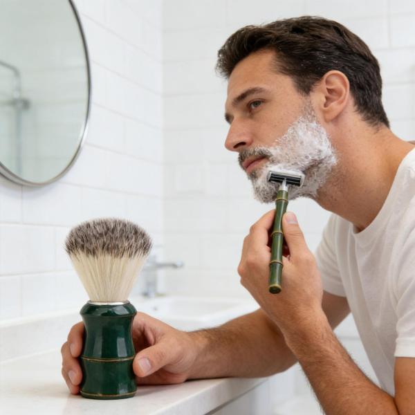 説明: [プレミアム素材]高品質のナイロン毛とPPハンドルで作られたこのシェービングブラシは.長期間の使用に耐え.快適なグリップを実現します. [最適なサイズ]長さ10.5cm/4.13インチ.ハンドル直径2.9cm/1.14インチで.手に...