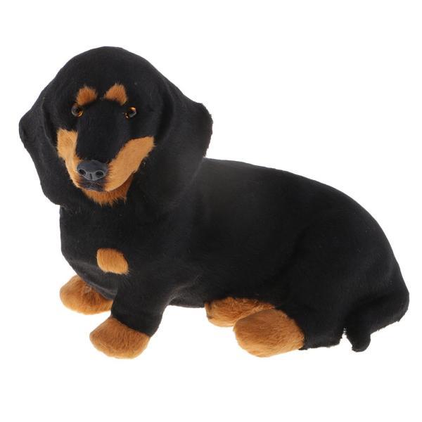 説明:現実的な犬の置物の彫刻の彫像のおもちゃ中空体は脱落し.持ち運びに軽くて持ち運びができますホーム家具のテーブル装飾のためのGoof 材質:プラスチックグッズ動物アート工芸品サイズチャート:座っているダックスフント(LxWxH):約. 2...