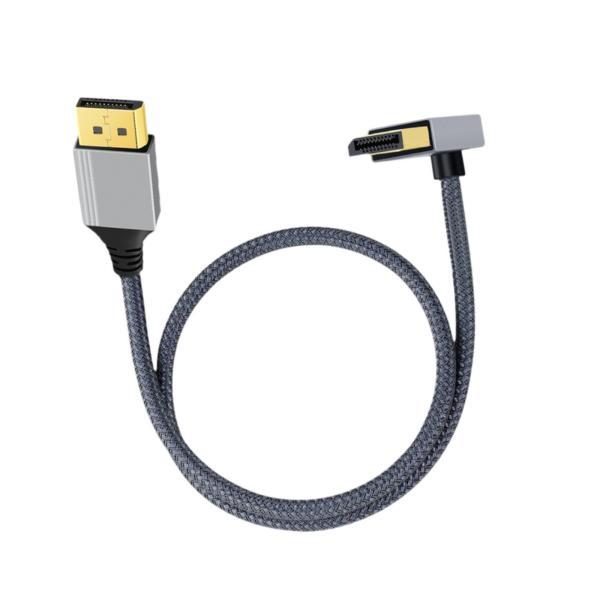 説明:[長さ1m]:  1.2 ストレートから曲げまで 4K60Hz ビデオ ケーブルの長さは 1 メートルで.コンピューターのグラフィック カードをモニターに接続するのに最適です. [90 度設計]: この DP ケーブルは.90 度の直...
