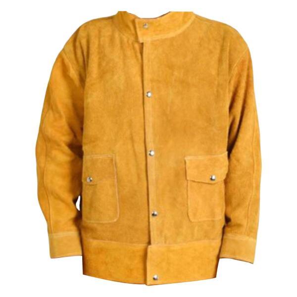 説明:スパークやスパッターから体や腕を保護するために衣服を着ています. 保護と耐久性のために難燃性の牛革で作られています. 保護のためにフロントクロージャーにスナップ付きの裏地付きフラップ. 首を保護するためのフリップアップカラー電気溶接....