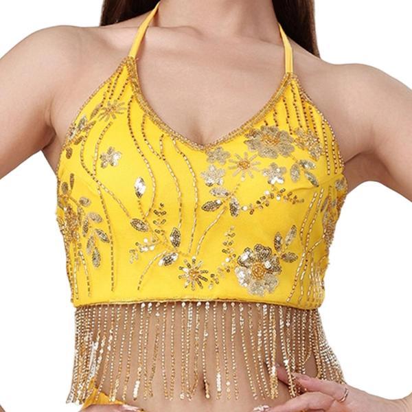 説明:[目を引く]: フロントにはきらめくスパンコールのタッセルと精巧な刺繍が施され.ダンスの動きに合わせてきらめく華やかな外観を作り出します. [調節可能]: 調節可能なバックストラップと内蔵の胸パッドを備えたフリーサイズデザインで.バス...