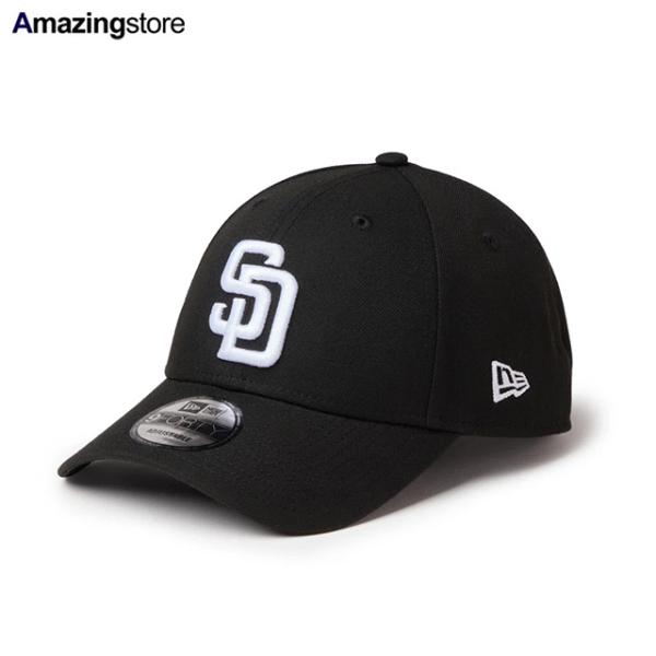 ニューエラ キャップ 9FORTY サンディエゴ パドレス MLB TEAM ADJUSTABLE STRAPBACK CAP BLACK WHITE NEW ERA SAN DIEGO PADRESサイズ調整可能な為男性(メンズ)、女性(...