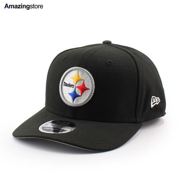ニューエラ キャップ 9SEVENTY ストレッチ スナップバック ピッツバーグ スティラーズ NFL STRETCH SNAPBACK CAP BLACK NEW ERA PITTSBURGH STEELERSサイズ調整可能な為男性(メン...