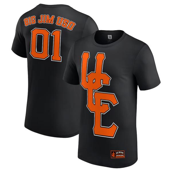 WWEを代表する双子の最強タッグチーム"THE USOS"のジミー ウーソモデルのTシャツになります。フロントにサモア語のスラングで “brother（兄弟・親友）” の意味として使われる「UCE」のオリジナルロゴ、バックにはジミーのニック...