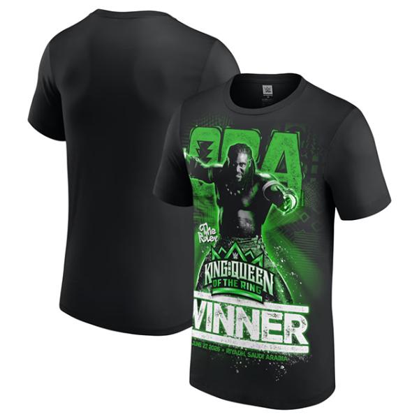 WWEのトップレスラー、オバ フェミモデルのTシャツになります。2026年6月27日(日本時間28日)、サウジアラビア・リヤドで行われたWWEのPLE「ナイト・オブ・チャンピオンズ」。男子「キング・オブ・ザ・リング」トーナメント決勝戦でジェ...