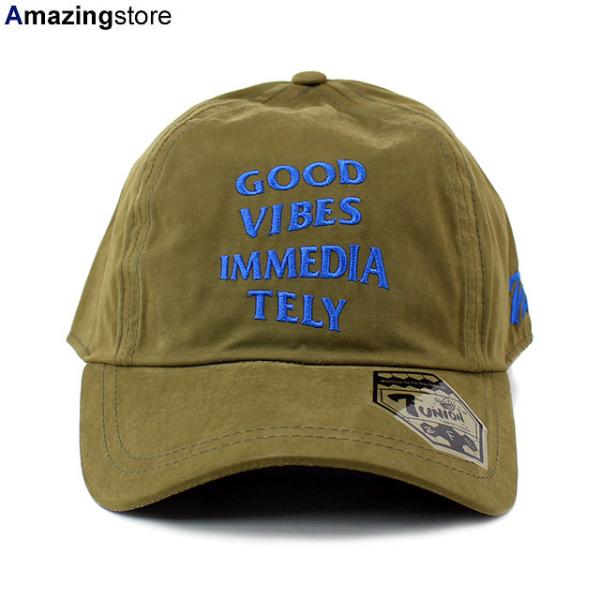 人気の7UNION GOOD VIBESシリーズより新しい型を採用したCAPが登場。フロントには『GOOD VIBES IMMEDIATELY』をバランスよく配置し刺繍し、バックにもSEVEN UNIONのSを刺繍で入れています。ボディーは...